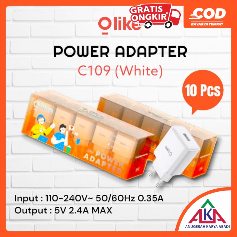 Jual Power Adapter / Kepala Charger OLIKE C109 2.4A USB Fast Charging ...