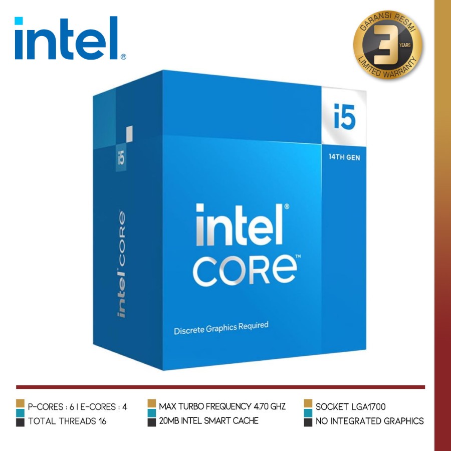 Jual INTEL CORE i5 14400F | Desktop Processor 10 (10P+4E) Cores LGA ...