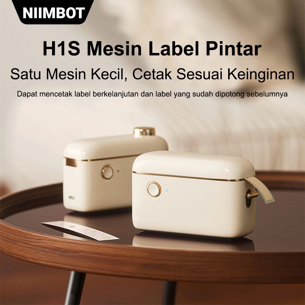 Jual NIMBOT H1S Printer label termal nirkabel Bluetooth, printer stiker ...