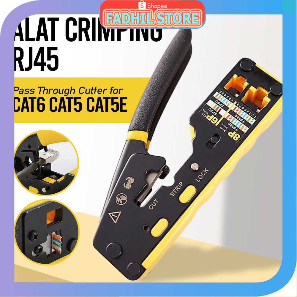 Jual FS - ZOERAX Alat Crimping RJ45 Pass Through Cutter for CAT6 CAT5 ...