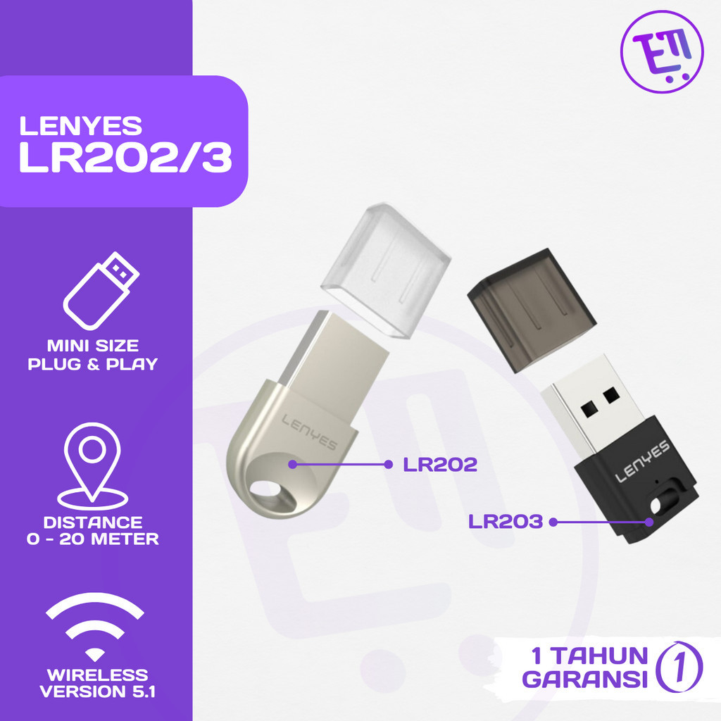 Jual LENYES LR202 LR203 Bluetooth Receiver USB Wireless Adapter 5.1 Alat Penyambung Bluetooth ...