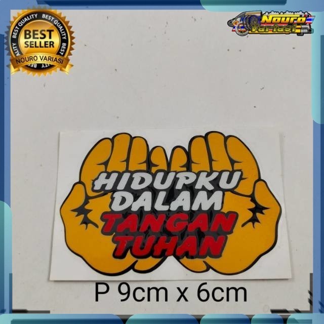 Jual Sticker COD stiker cutting hidup ku dalam tangan tuhan sticker ...