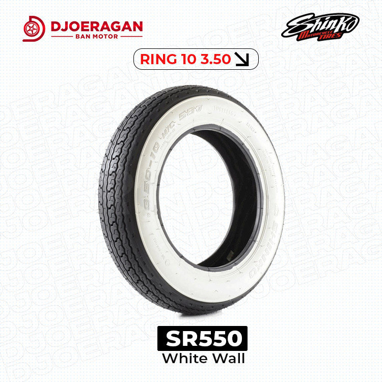 Jual Ban Vespa Ring 10 Shinko SR550 3.50-10 Non Tubeless Whitewall PX PTS EXCEL SUPER SPRINT ...