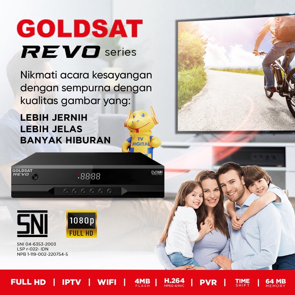 Jual Set Top Box TV Digital GOLDSAT REVO Receiver STB DVB T2 | Shopee ...