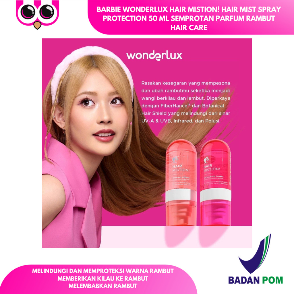 Jual BARBIE WONDERLUX HAIR MISTION! HAIR MIST SPRAY PROTECTION 50 ML ...