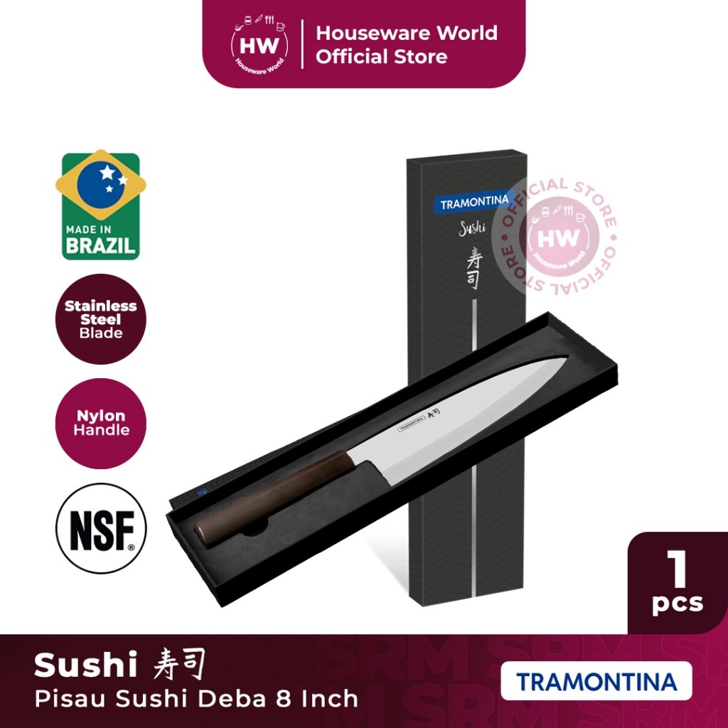 Jual TRAMONTINA Pisau Sushi/Sushi Knife Deba Silver 8 Inch - 1pcs ...