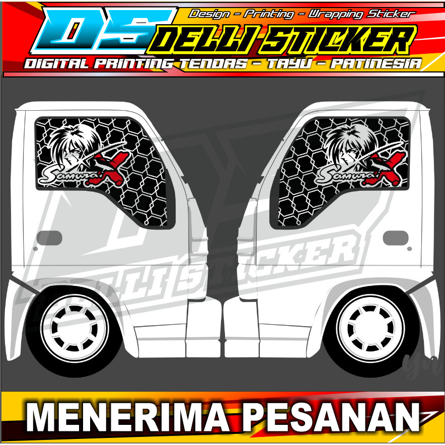 Jual Stiker One Way Model Jaring-Jaring Kaca Pintu Samping Truk Isuzu ...