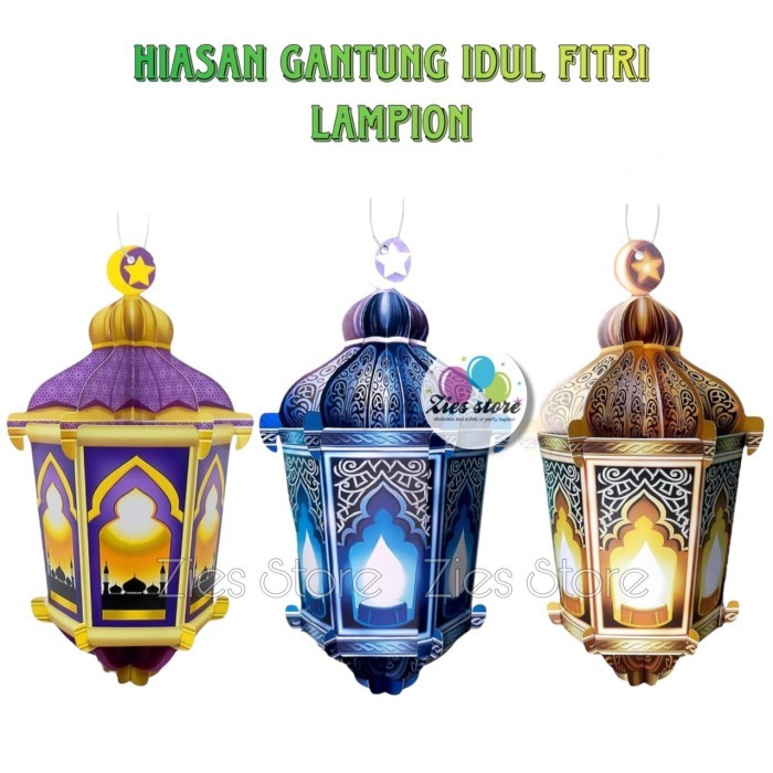 Jual Hiasan Gantung Lampion Idul Fitri / Dekorasi Lampion Lebaran ...