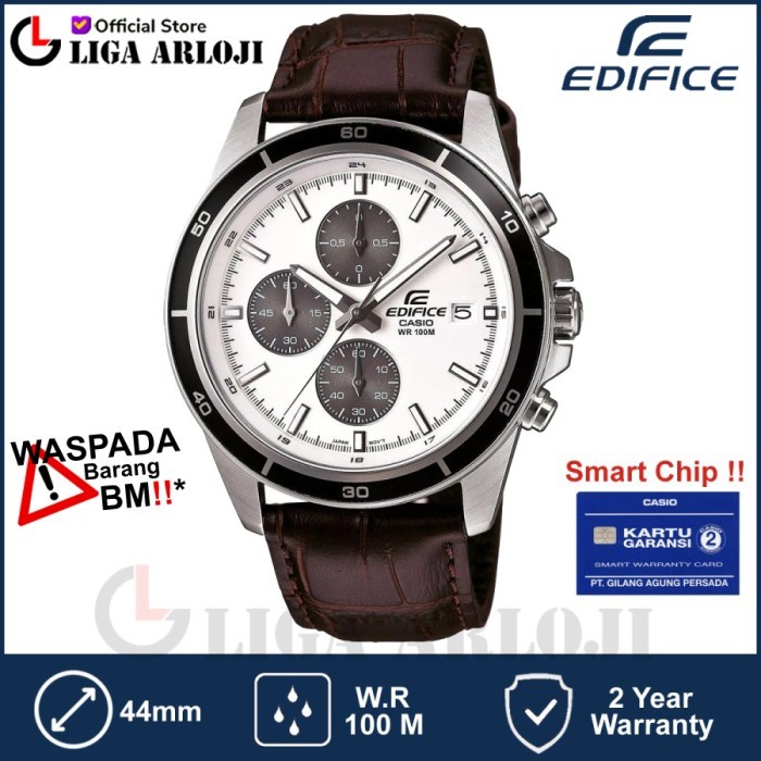 Jual Casio EDIFICE EFR-526L-7AVUDF Jam Tangan Pria Analog Kulit Coklat ...