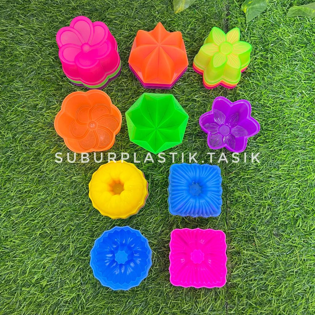 Jual PAKET 3 & 4 Lusin Cetakan Kue Kukus Plastik Isi 48 pcs Agar Jelly ...