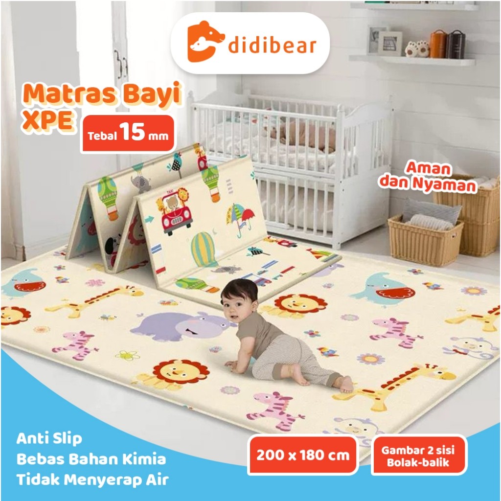 Jual OM34E SNI Playmat Bayi Karpet Lipat Playmate Matras Bayi 180x200cm ...