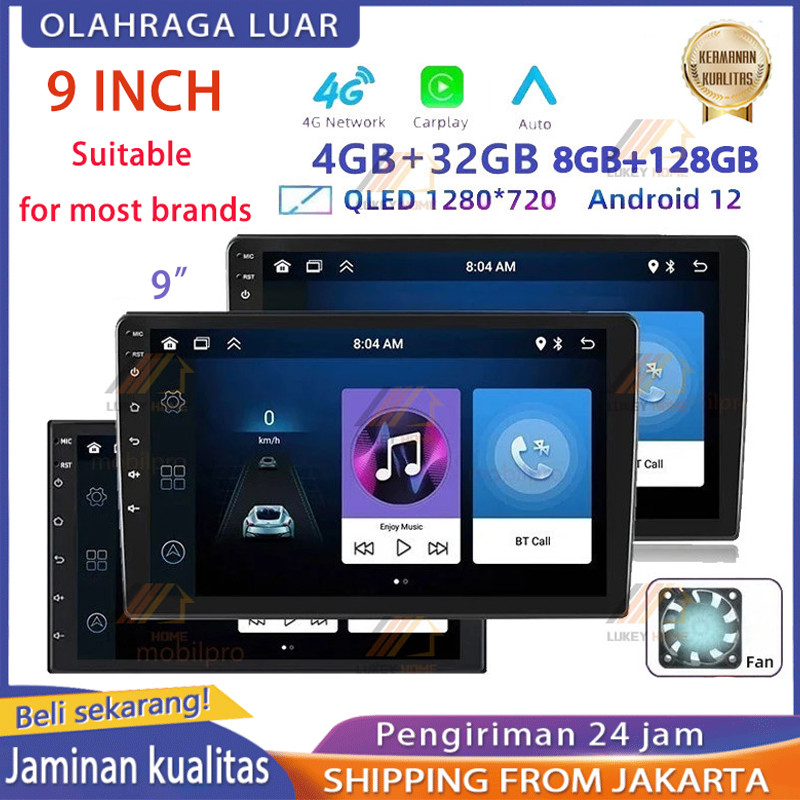 Jual [With kipas pendingin] 4G+64G 8+128G IPS Screen Head Unit 9Inch Car Android 13 Navigasi ...