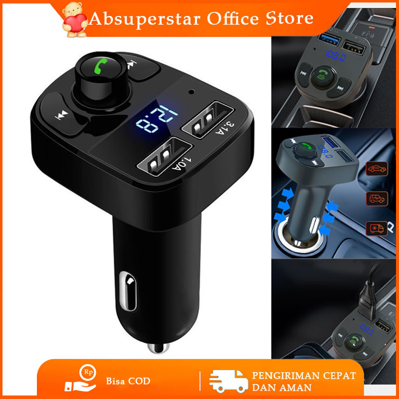Jual Pemancar Modulator FM Mobil Port Ganda 3.1 A Pengisi Daya Mobil ...