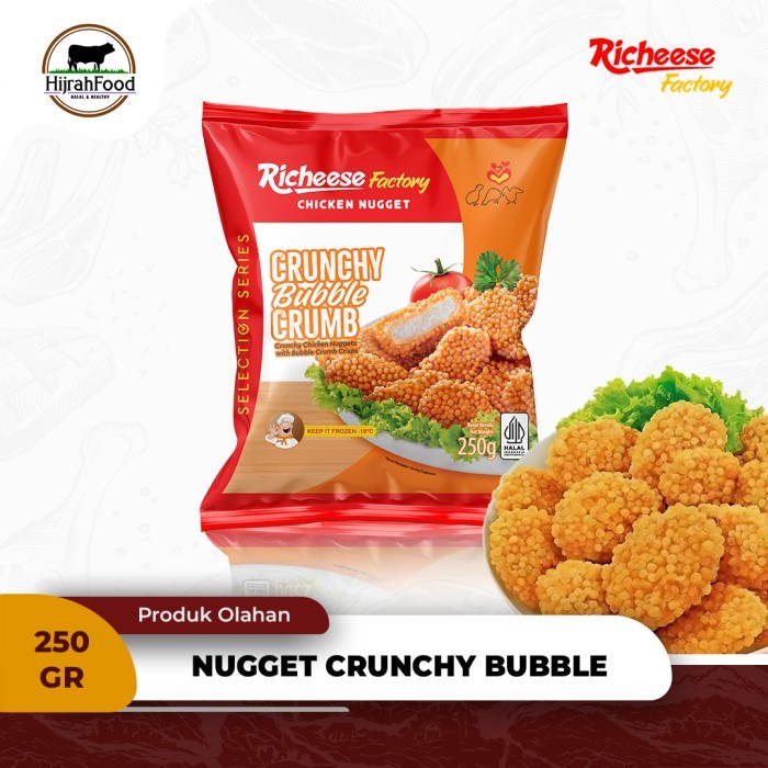 Jual Richeese Chicken Nugget Crunchy Bubble Crumb Naget Ayam Bubble ...