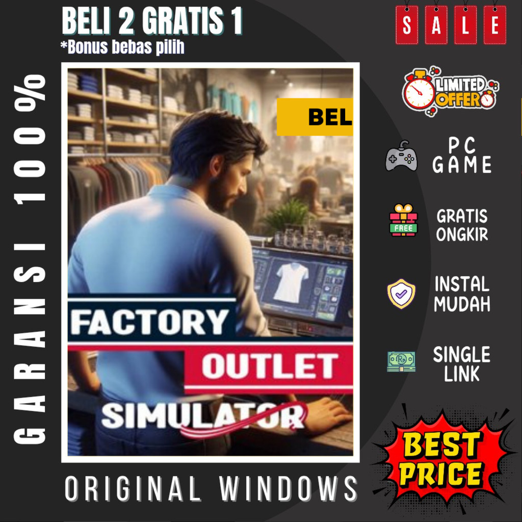 Jual FACTORY OUTLET SIMULATOR - GAME PC - GAME LAPTOP - PC GAMES - BELI ...