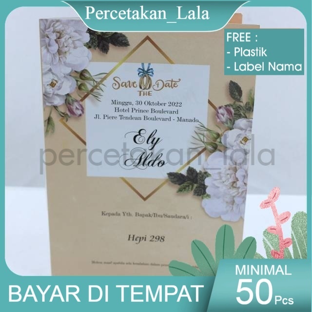 Jual Undangan Pernikahan Aesthetic Hepi 298 Murah Sudah Cetak | Shopee Indonesia