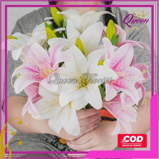 Jual Bunga Lily Latex Cabang 2 Artificial Bunga lili Palsu Tiger Lilies ...