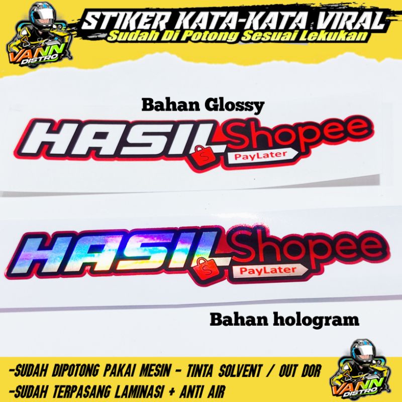 Jual stiker hasil shopee pjg | Shopee Indonesia