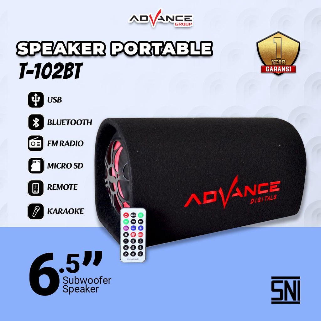 Jual 100% Ori T 102BT Speaker Advance T-102BT Bluetooth Karaoke + Radio ...
