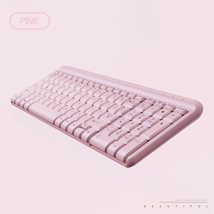 Jual Anggits Keyboard Wireless Waterproof Pink Lucu Mechanical Cute ...