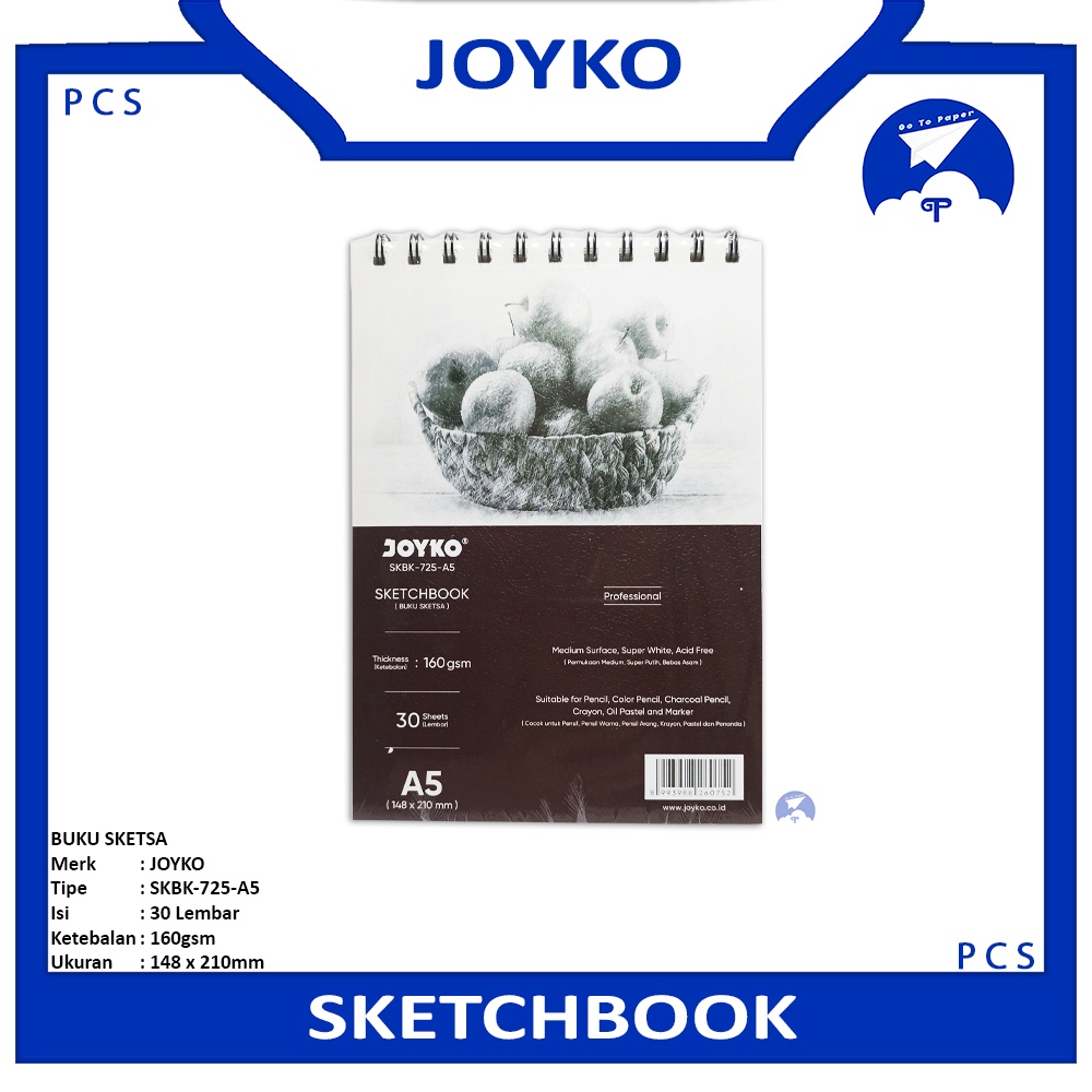 Jual JOYKO - Sketch Book SKBK-725-A5 - Buku Sketsa - Pcs | Shopee Indonesia
