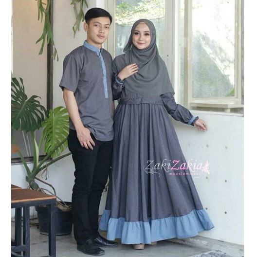 Jual Zakia Couple I Sarimbit Suami Istri Couple Terbaru Premium Gamis ...