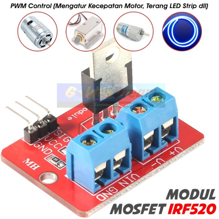 Jual Modul Mosfet IRF520 IRF 520 PWM Control Driver Motor LED MOS Arduino | Shopee Indonesia