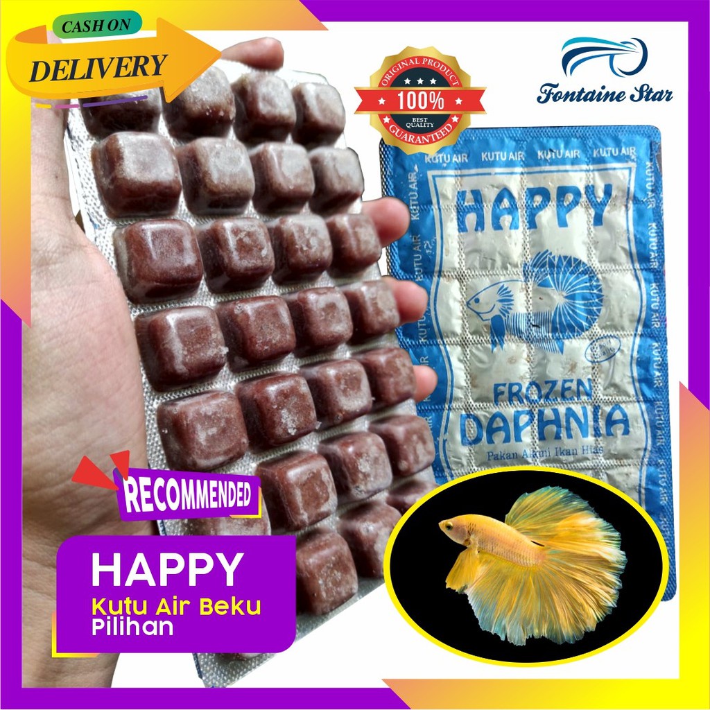Jual DAPHNIA FROZEN/ KUTU AIR BEKU MERK HAPPY | Shopee Indonesia
