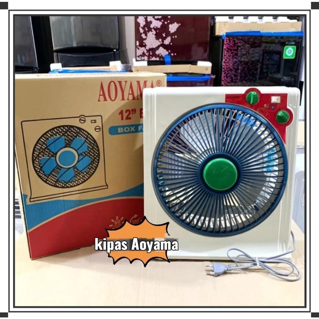 Jual BOX FAN AOYAMA /KIPAS ANGIN KOTAK / BOX FAN AOYAMA 12 INCHI 12"B ...