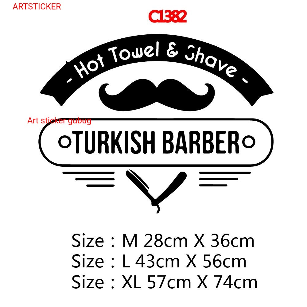 Jual Stiker Wall Cutting Sticker Stiker Hiasan Dinding Barber Shop ...