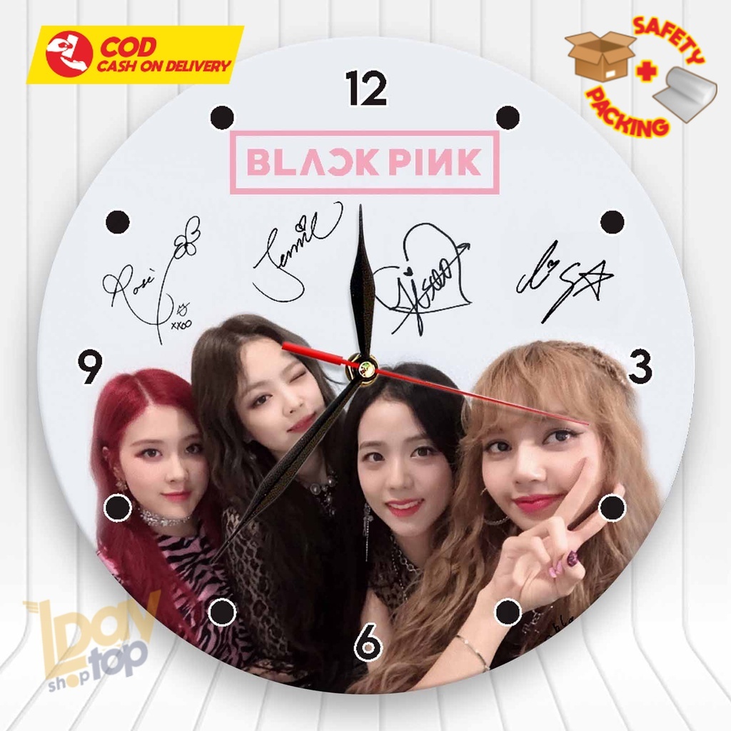 Jual Jam Dinding KPOP BLACK PINK Kayu MDF Unik - BLACKPINK PHOTO S1-01 ...