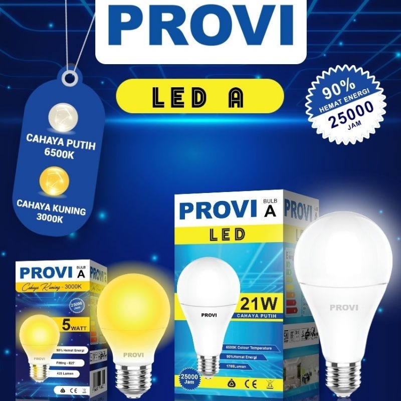 Jual Led Provi 3w 5w 7w 9w - Lampu Led Bulb Provi By Myvo Putih Lampu ...