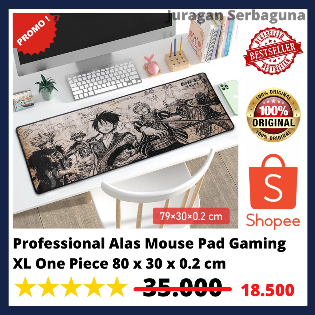 Jual Professional Alas Mouse Pad Gaming XL One Piece 80 x 30 x 0.2 cm ...