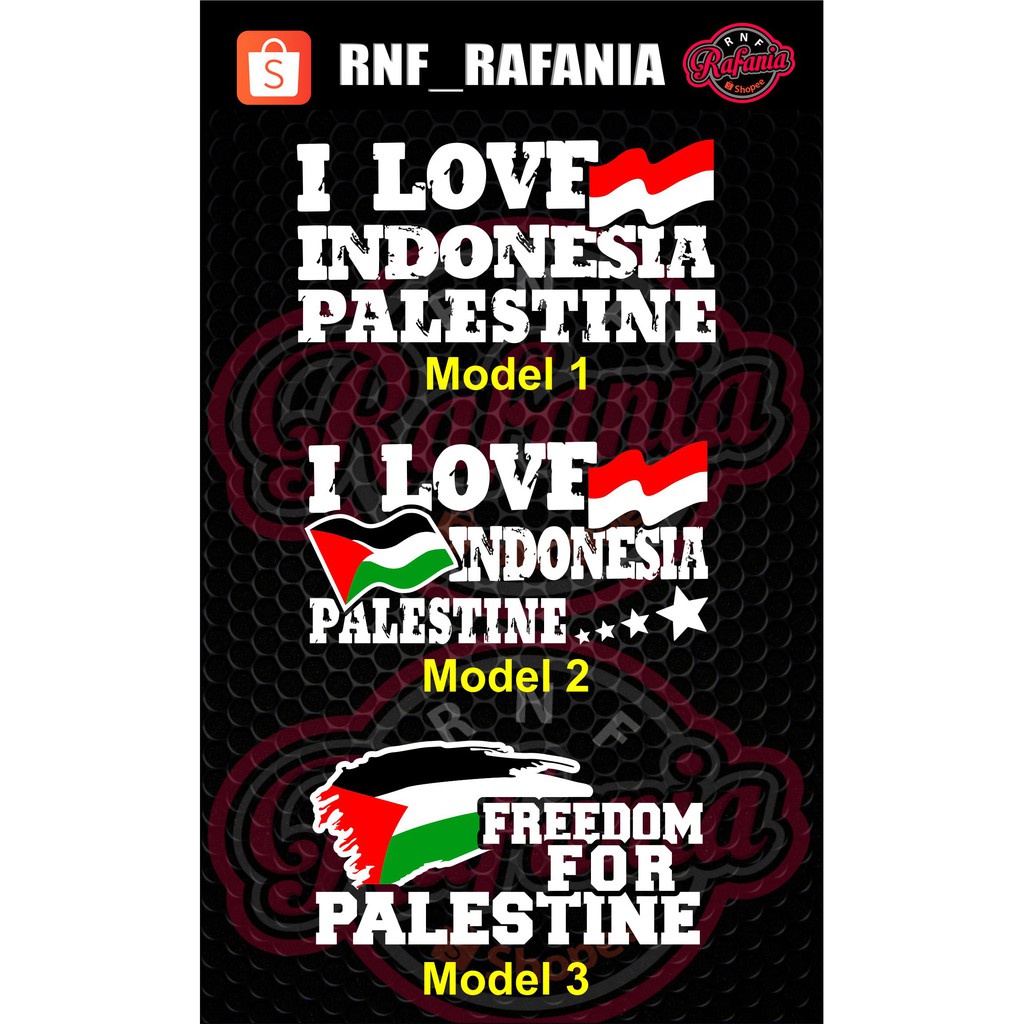 Jual STICKER SKOTLET I LOVE INDONESIA PALESTINE STIKER PALESTINE ...