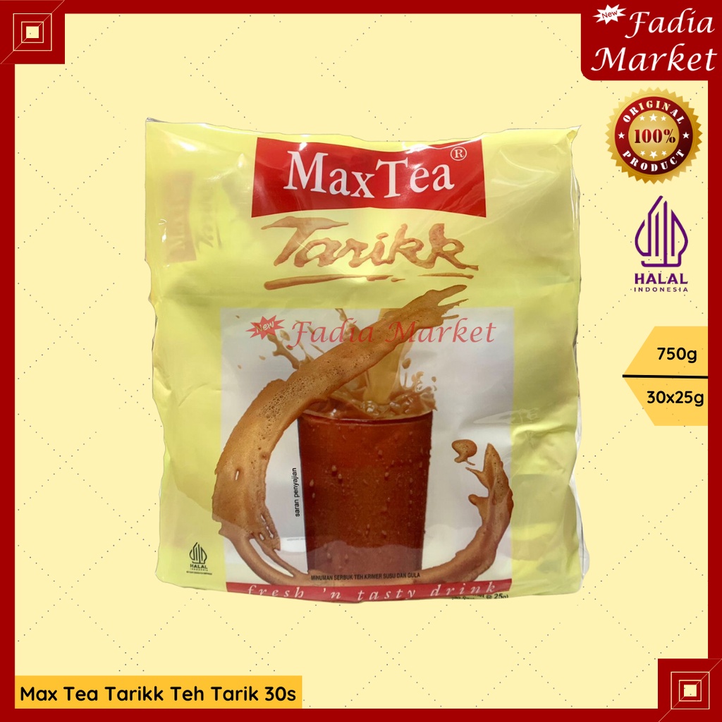 Jual Max Tea Tarikk Teh Tarik Sachet 30s 30x25g 750g | Shopee Indonesia