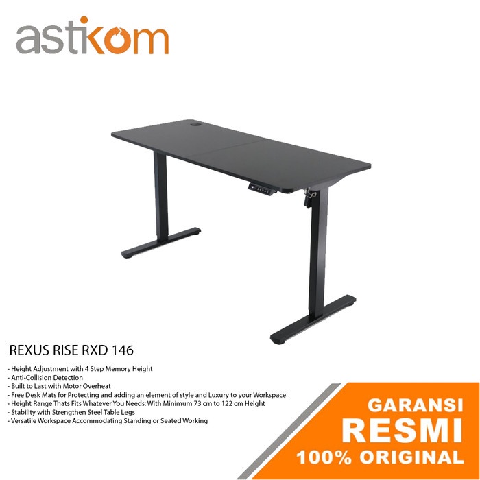 Jual Rexus Gaming Desk MEJA GAMING REXUS RISE RXD 146 BLACK | Shopee ...