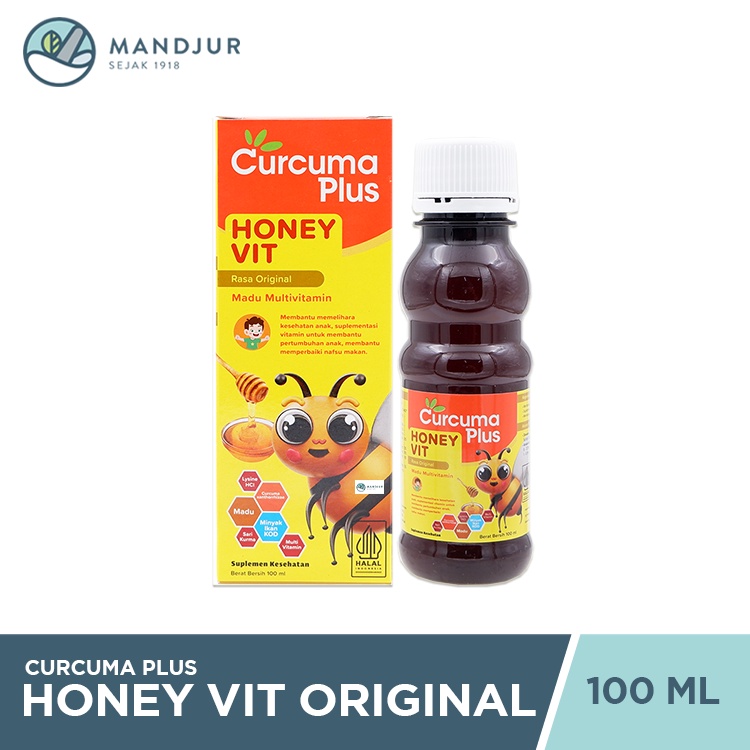 Jual Curcuma Plus Honey Vit Original 100 mL - Madu Multivitamin Anak ...