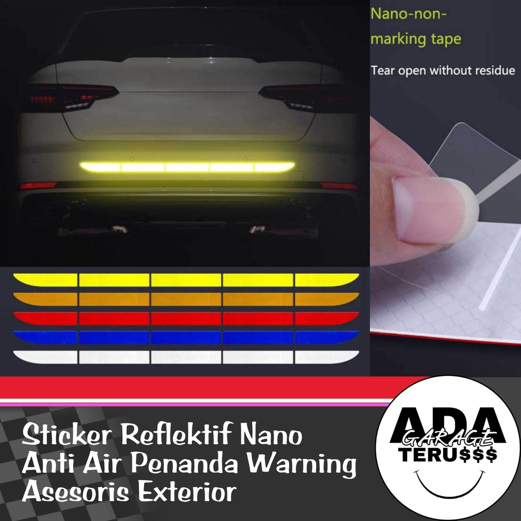 Jual Sticker Reflektif Mobil Nano Car Sticker Warning Strip Trunk ...