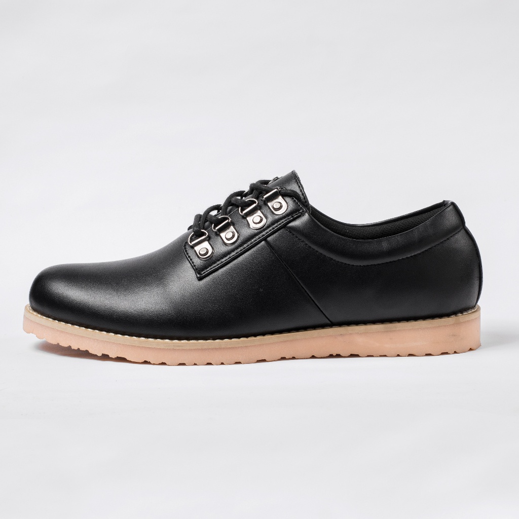 Jual ZEUS BLACK - Sepatu Pantofel Pria Formal Shoes Oxford Kulit Kerja ...