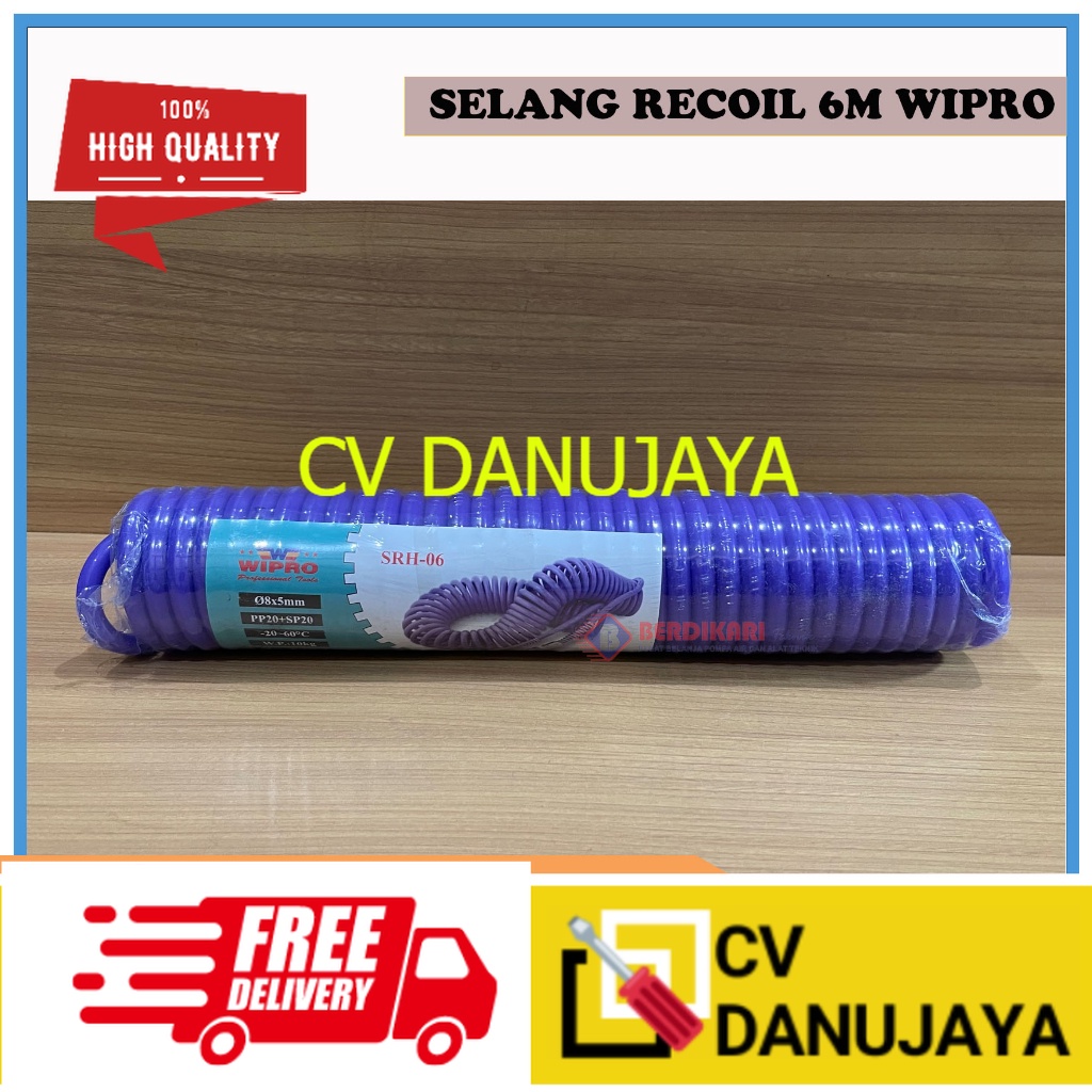 Jual Selang Recoil 6 meter Wipro Spiral Spring Angin Compressor ...