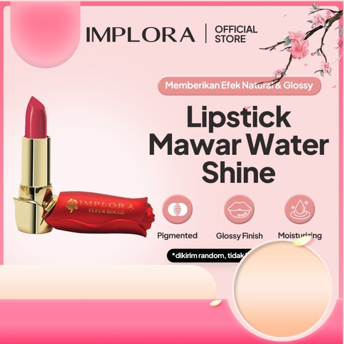 Jual Implora Lipstik Mawar Water Shine 0120 | Shopee Indonesia