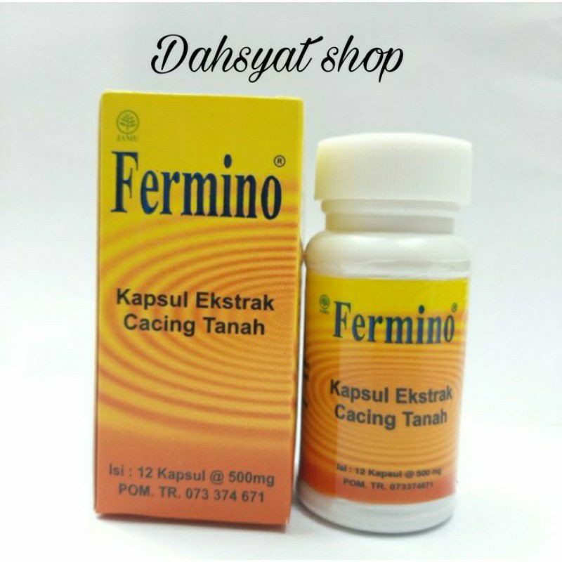 Jual FERMINO KAPSUL ESKTRAK CACING TANAH ISI 12 KAPSUL / Kapsul cacing ...