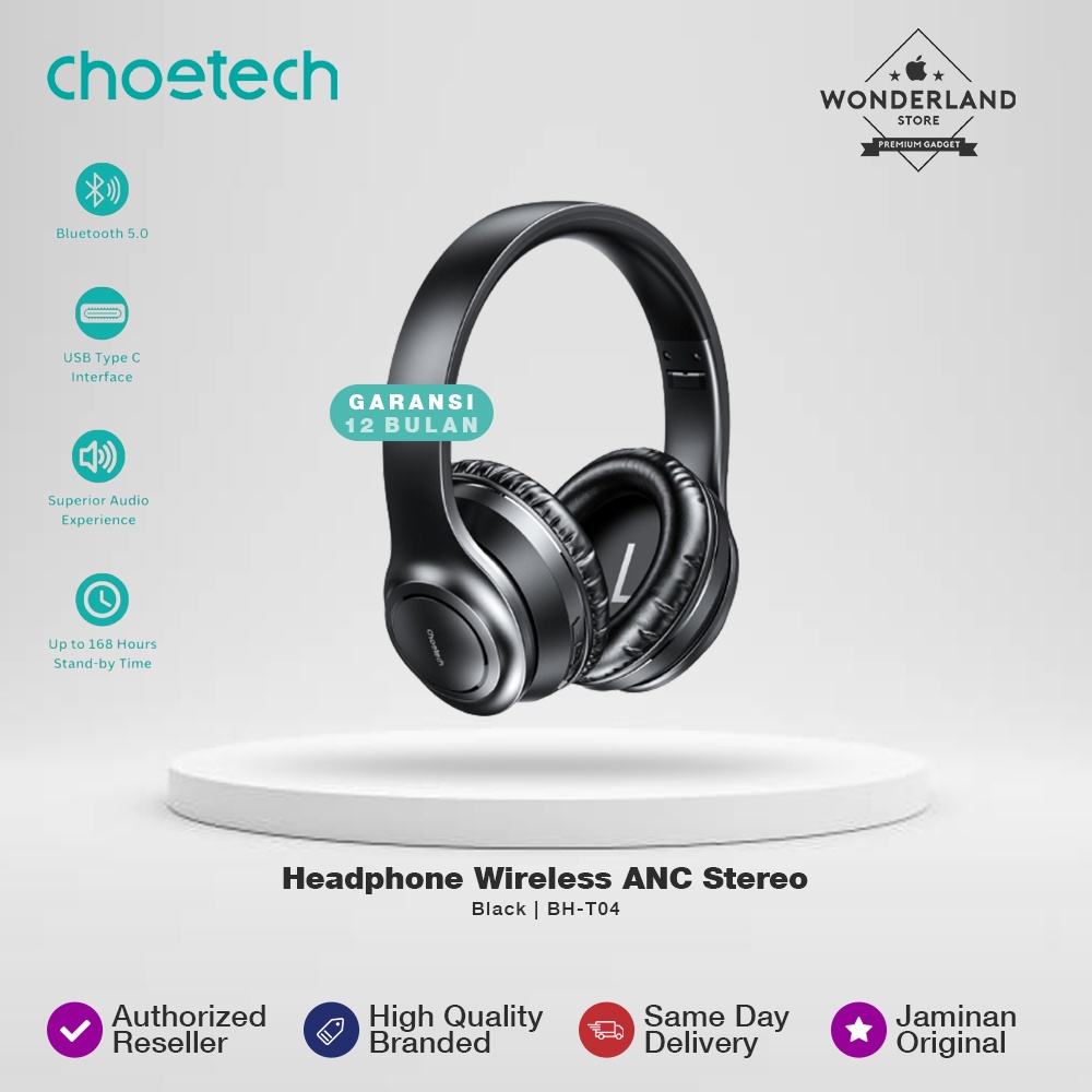 Jual Choetech Headphone Wireless Bluetooth ANC Stereo Noise ...