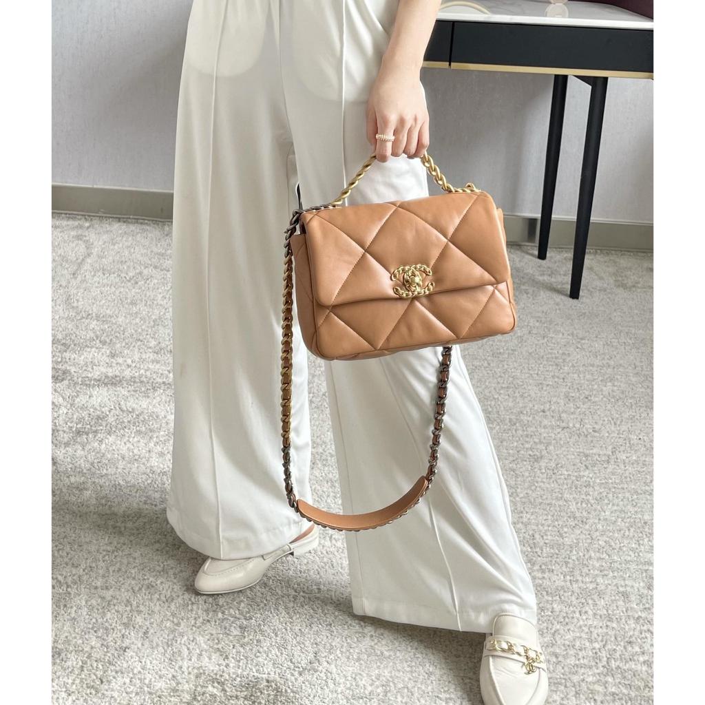Jual Lambskin Original CHNL 19 Bag Sling Crossbody Flap Commuter Bag ...