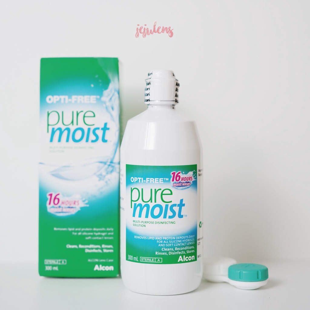 Jual OPTIFREE Pure Moist 300ml cairan rendam softlens | Shopee Indonesia