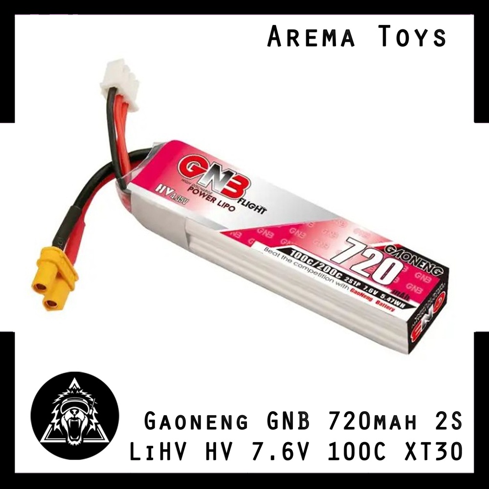 Jual Gaoneng GNB 720mah 2S LiHV HV 7.6V 100C XT30 Baterai Battery Lipo | Shopee Indonesia
