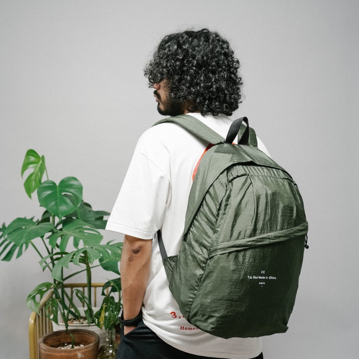 Jual UNKL347 Tas Ransel Warna Hitam Simpel Bahan Crinckle BULA G ...