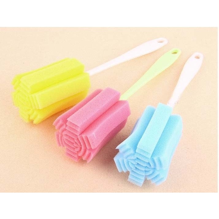 Jual Sikat Botol Lipat Warna Warni Spons Pencuci Susu Spon Sponge Gelas ...