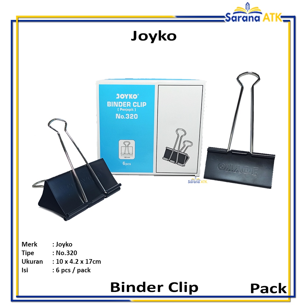 Jual Joyko - Binder Clip Paper BC 320 Penjepit Kertas Besar - Pack ...