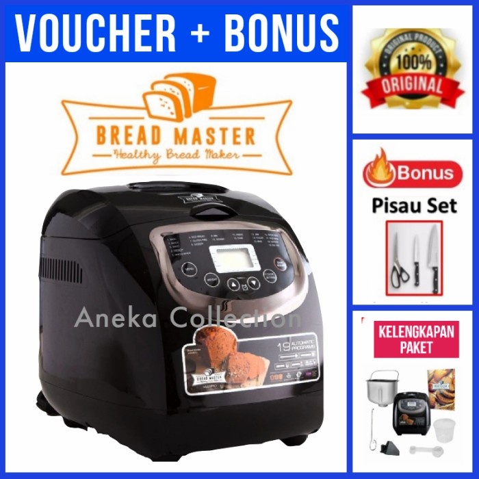 Jual BREADMASTER MULTIPRO - Pembuat Roti Sekali sentuh Bread Master - Asli | Shopee Indonesia